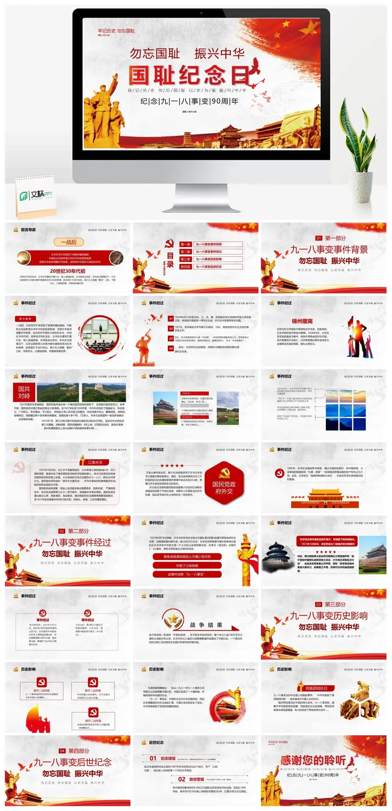 918铭记历史勿忘国耻以史为振兴中华ppt-PPTCAT